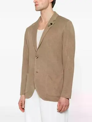 LARDINI Single-breasted Blazer - Brown