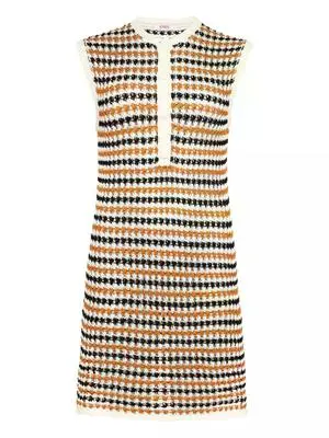 ERES Inedite Striped Knitted Dress - White