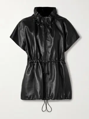 Magda Butrym Gathered Leather Jacket