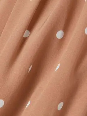 Alessandra Rich Polka-dot Silk Crepe De Chine Midi Dress