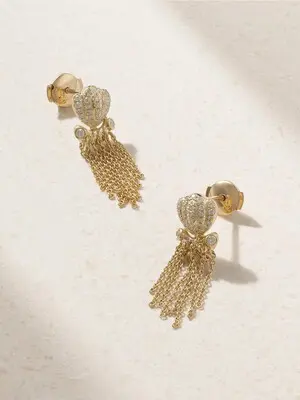 Yvonne Léon Poulpes 9-karat Diamond Earrings - Gold