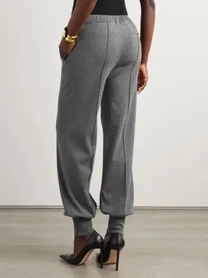 TOM FORD Cotton-jersey Tapered Track Pants - Gray