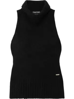 TOM FORD Cashmere And Silk-blend Turtleneck Top - Black