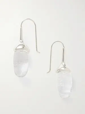 SOPHIE BUHAI Dripping Stone Quartz Dangle Earrings - Silver