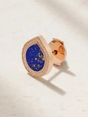 REPOSSI Antifer 18-karat Rose Lapis Lazuli, And Diamond Single Earring - Gold