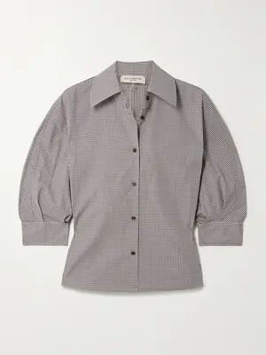 KALLMEYER Colette Cropped Gingham Shirt