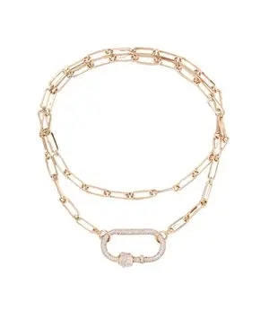 MARLA AARON 14-karat Rose And Diamond Necklace - Gold