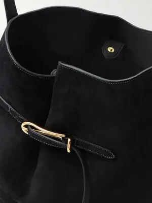LIFFNER Buckled Suede Bucket Bag