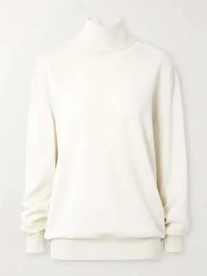JIL SANDER Wool Turtleneck Sweater - Beige