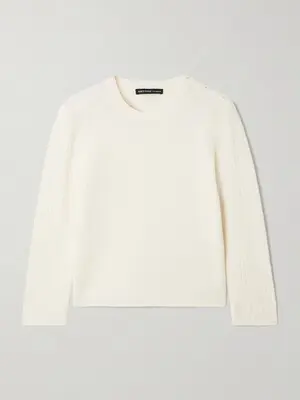 JAMES PERSE Cropped Ribbed Wool-blend Sweater