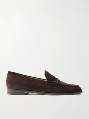 GIANVITO ROSSI Georgie Suede Loafers - Brown