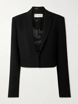 Dries Van Noten Cropped Crepe Blazer