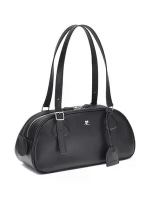 COURREGES Medium Friday Curved Tote Bag - Black