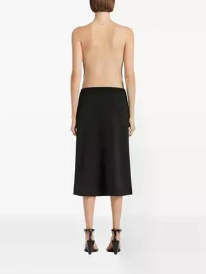 COURREGES Tailored High-waisted Skirt - Black
