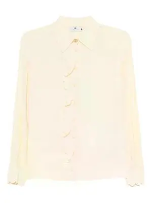 Elisabetta Franchi Scallop-embroidered Shirt - Yellow
