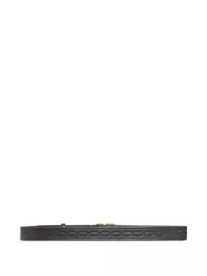 Valentino Garavani Embossed Leather Belt - Black