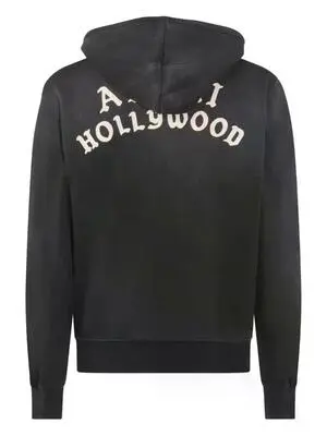 Amiri Embellished Zip-up Hoodie - Black