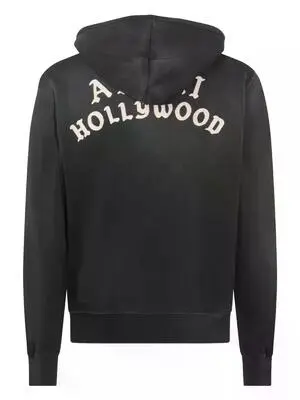 Amiri Embellished Zip-up Hoodie - Black
