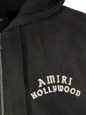 Amiri Embellished Zip-up Hoodie - Black