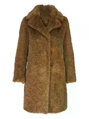 Herno Faux-fur Lapel Coat - Brown