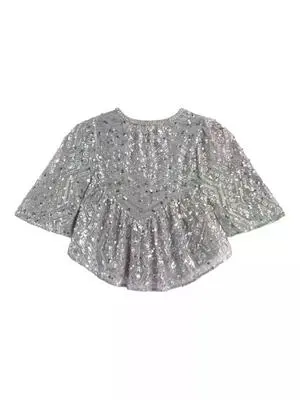 Ba&sh Cara Sequin-embellished Top - Grey