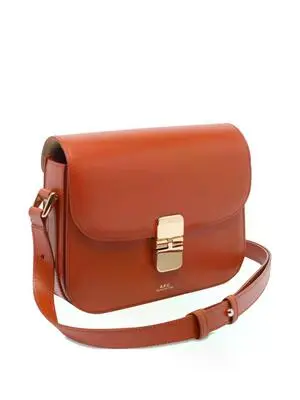 A.p.c. Small Grace Calf-leather Shoulder Bag - Red