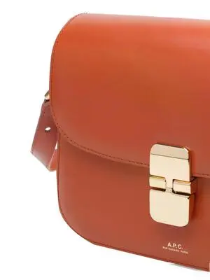 A.p.c. Small Grace Calf-leather Shoulder Bag - Red