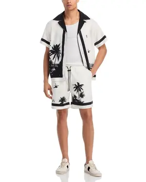 RtA Regular Fit Graphic Print Logo Shorts