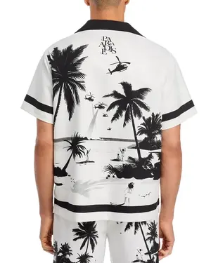 RtA Nathan Regular Fit Printed Camp Shirt