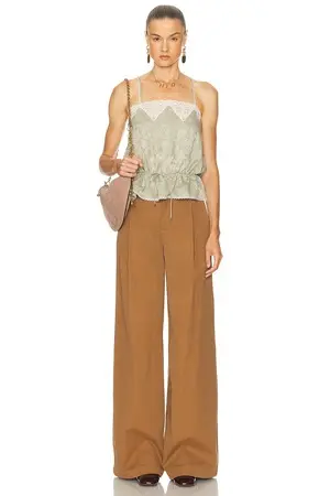Chloé Silk Roses Jacquard Top - Clear Green