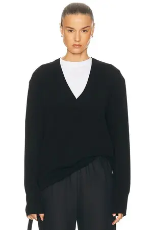 TOTEME Cashmere V-neck Knit Sweater