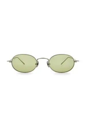 AKILA Rio Sunglasses - Matte Silver & Lt Green