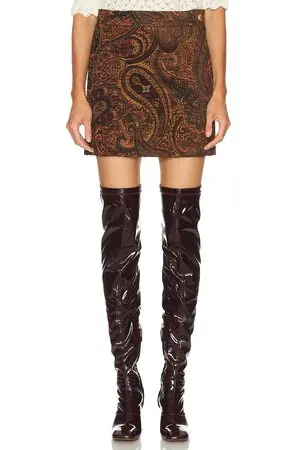 Chloé Wool Paisley Skirt