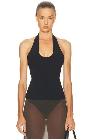 EAVES Simeon Halter Top - Black