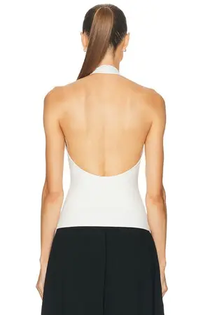 EAVES Simeon Halter Top - White
