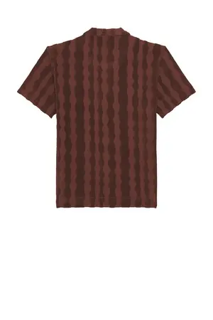 Oas Totem Polo Terry Shirt In Red - Brown