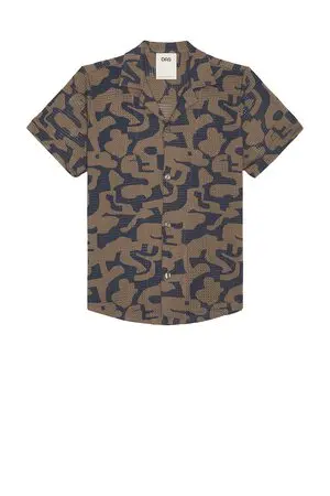 Oas Morel Puzzlotec Cuba Net Shirt In Grey,navy - Multi
