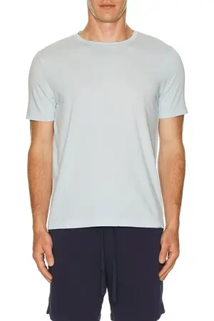 Onia Joey Crew Neck Tee In Baby Blue - Soft Sky