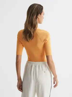 REISS Square Neck Ribbed Top