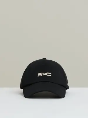 REISS Logo-embroidered Baseball Cap - Black