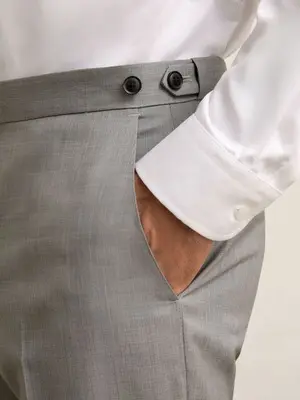 REISS Inspire Wool Tailored-fit Suit Trousers - Mid Grey