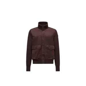 Moncler Wool And Suede Cardigan
