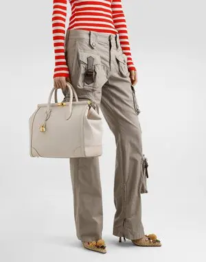 Dolce & Gabbana Marlene Fabric And Calfskin Handbag