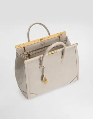 Dolce & Gabbana Marlene Fabric And Calfskin Handbag