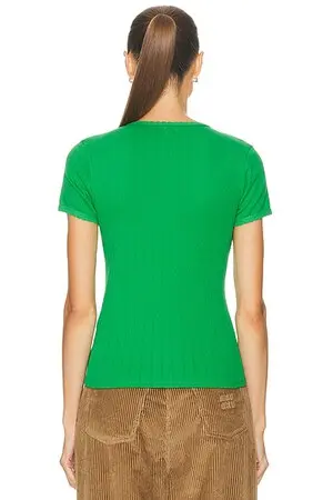 LESET Pointelle Slim Fit Tee