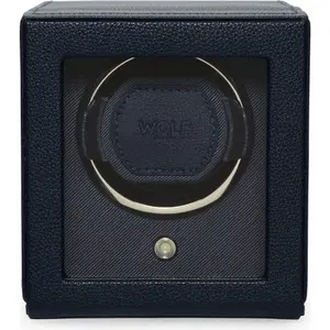 Wolf Cub Single Watch Winder With Cover Navy