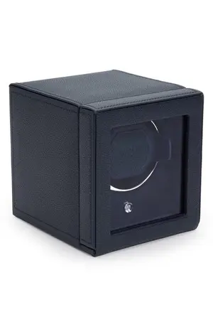 Wolf Cub Single Watch Winder With Cover - Navy
