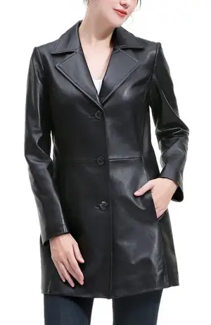 KIMI + KAI Rylee Leather Walking Coat