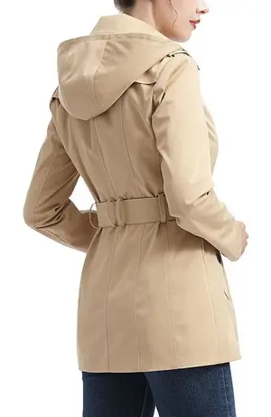 KIMI + KAI Noa Short Trench Coat - Tan