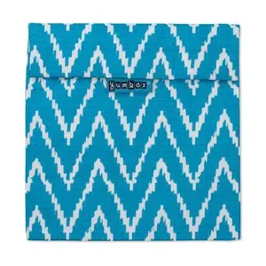 YUMBOX Reusable Sandwich Bags - Zig Zag Teal